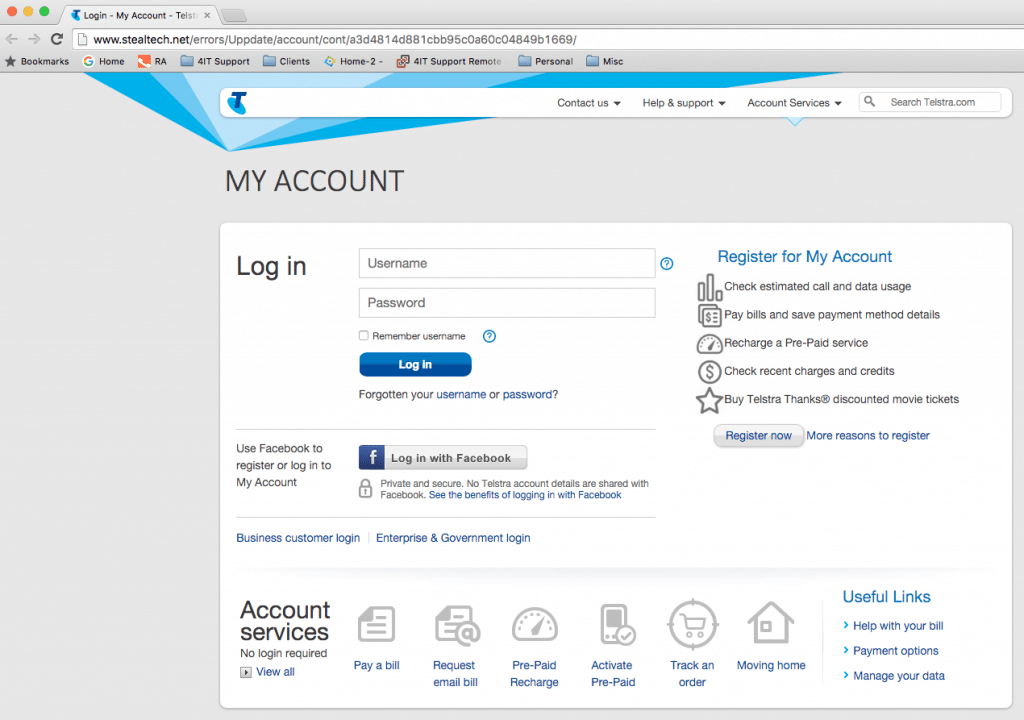 Telstra Fraudulent Refund Email - Phishing 11/01/2016 | 4iT