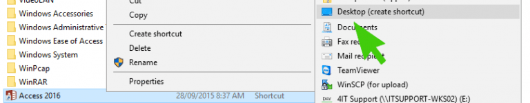 Send To - Create Shortcut On Desktop Missing